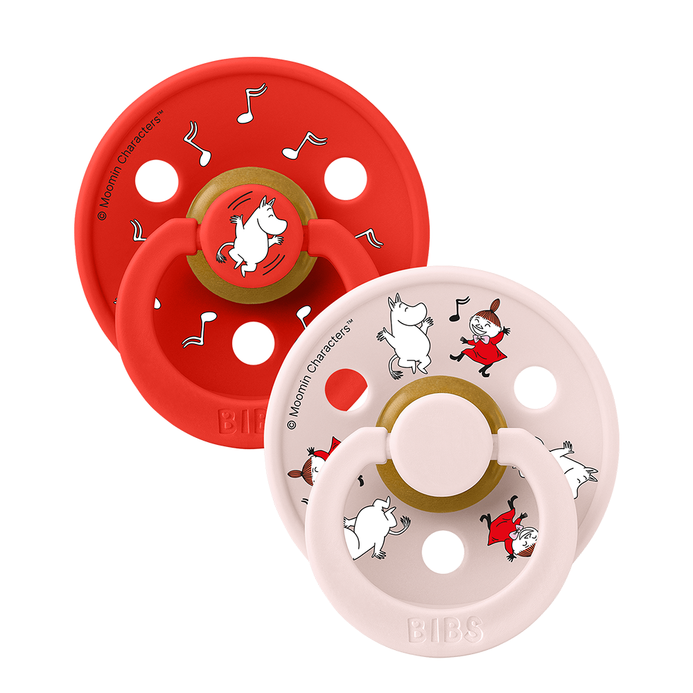 BIBS x Moomin Colour Pacifiers 2 pack Dancing - Candy Apple mix ...