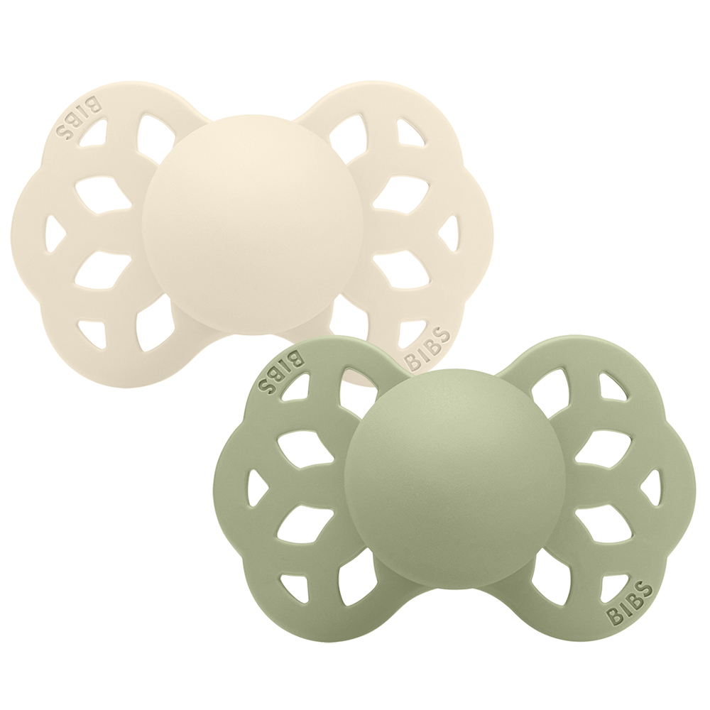 BIBS Infinity 2 PACK - Ivory/Sage Pacifiers – Bibsworld store US