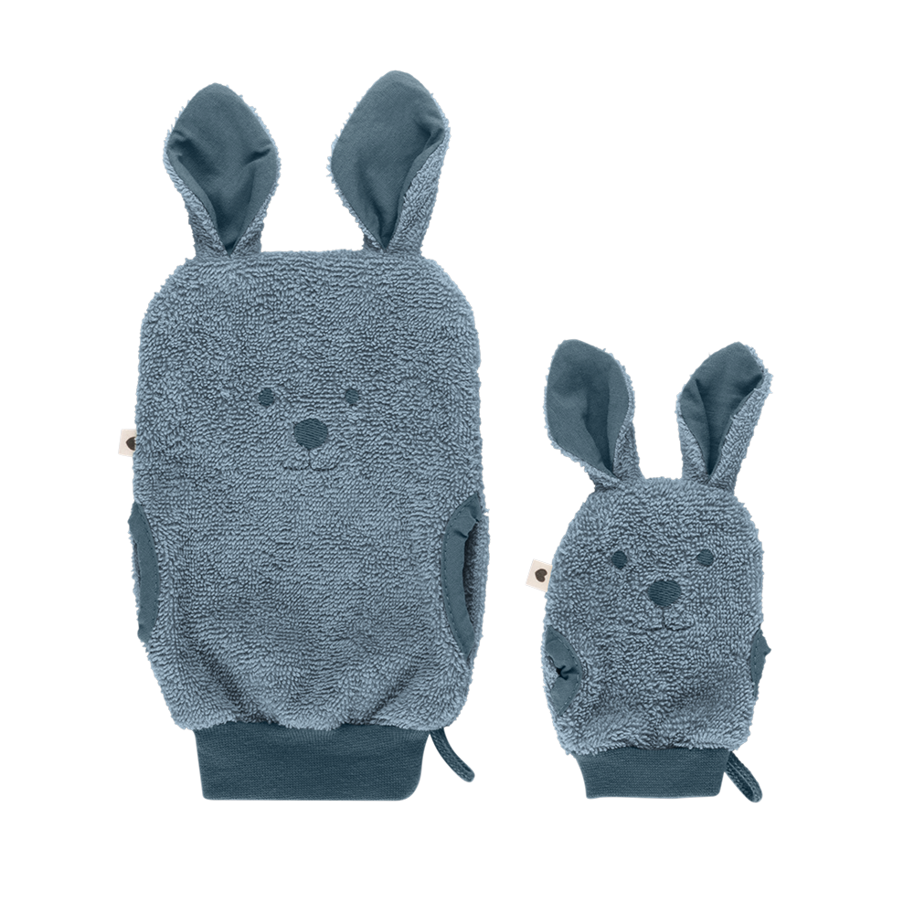 BIBS Kangaroo Bath Mitts - Petrol: Soft & Gentle Care – Bibsworld store US