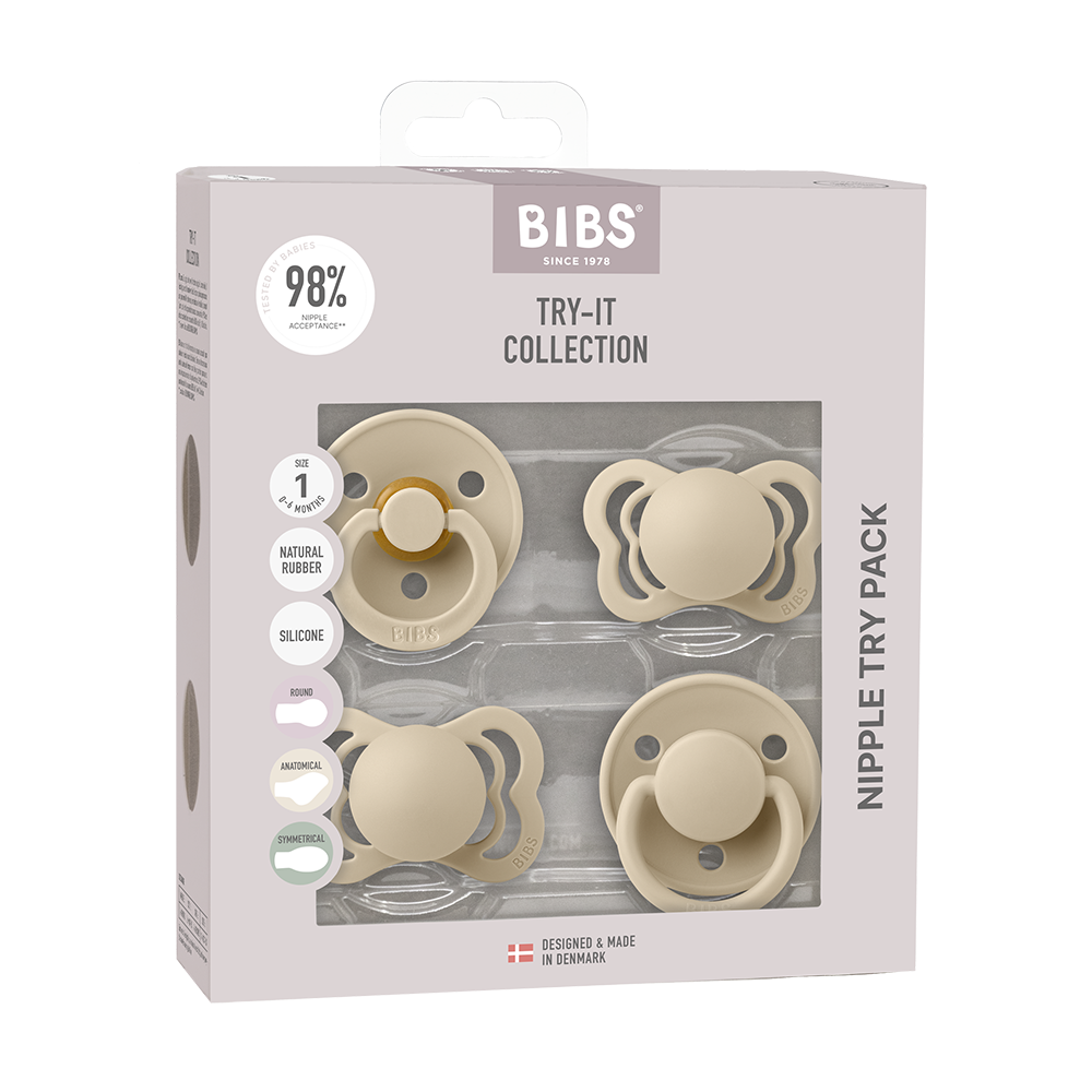 BIBS New Baby Try-It Collection - Vanilla Pacifiers – Bibsworld store US