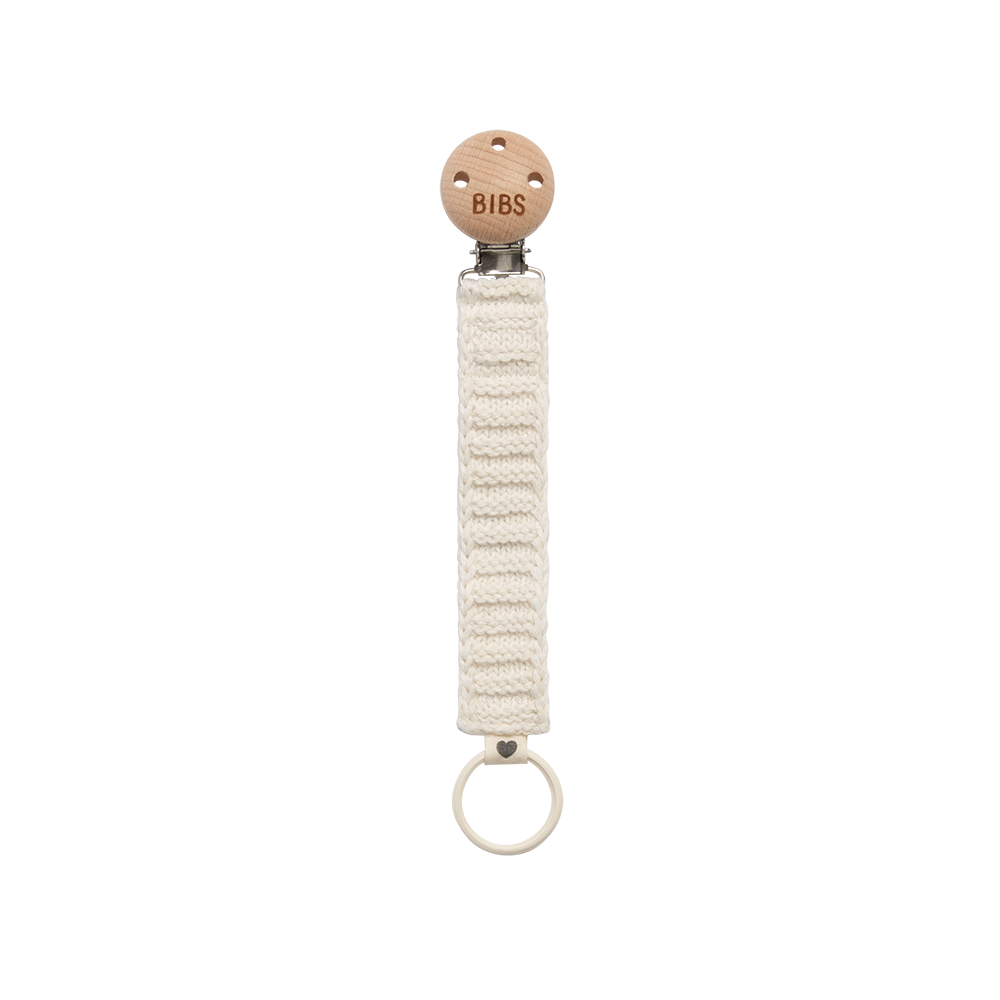 BIBS Knitted Pacifier Clip - Ivory | Functional & Stylish – Bibsworld ...
